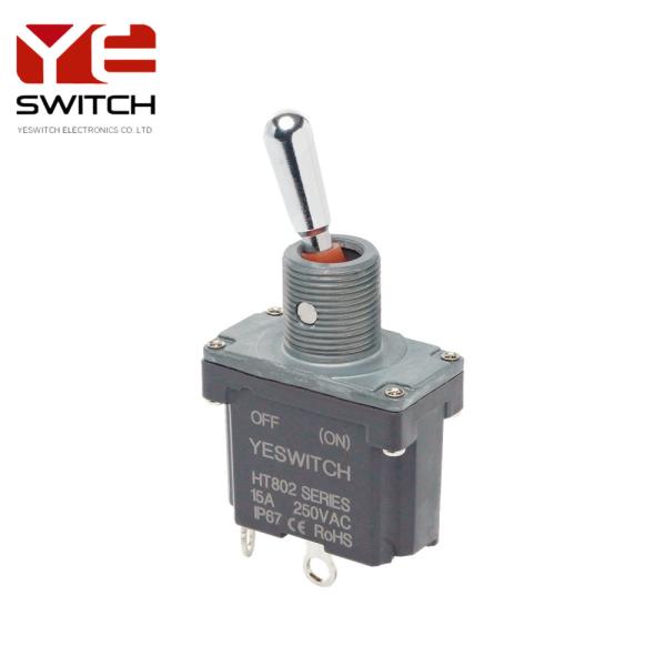 Quality Metal Handle Toggle Switch SPST OFF-(ON) Solder Terminal For Heavy-Duty for sale