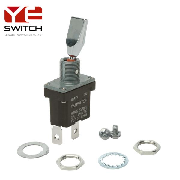 Quality Heavy-Duty Toggle Switch Flat Metal Handle SPST Industrial Machinery Specialist for sale