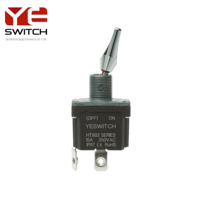 China Heavy-Duty Toggle Switch Flat Metal Handle SPST Industrial Machinery Specialist for sale