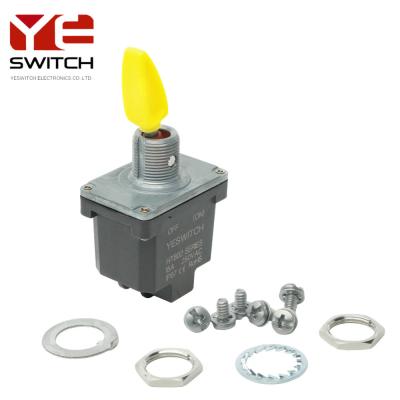 China IP68 Metal Toggle Switch OFF-(ON) Momentary Handle Sets For Mechanical Industry for sale