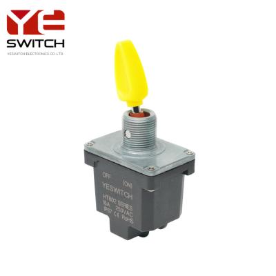 China IP68 Metal Toggle Switch OFF-(ON) Momentary Handle Sets For Mechanical Industry for sale