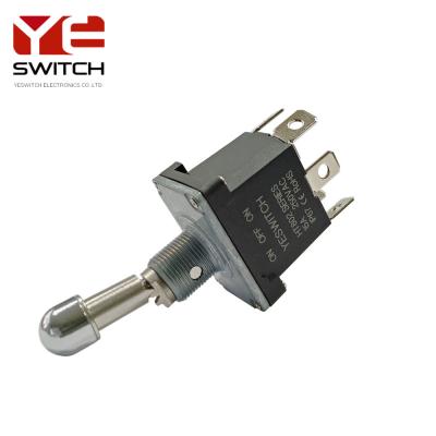China ON-OFF-ON Metal Toggle Switch PC Terminal With Metal Locking Handle For Cranes for sale