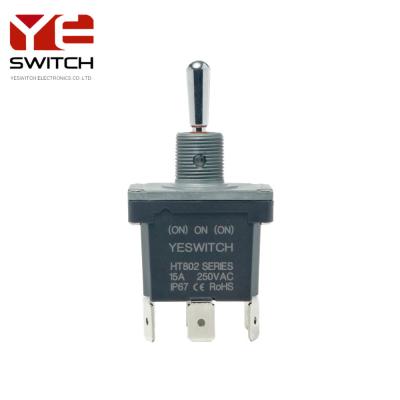 China (ON)-ON-(ON) Momentary Metal Toggle Switch Metal Handle For Industrial Machinery for sale