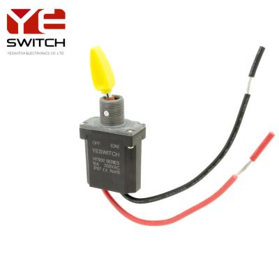 China SPST Off-(ON) Metal Toggle Switch Yellow Booted Handle Rubber Terminal for sale