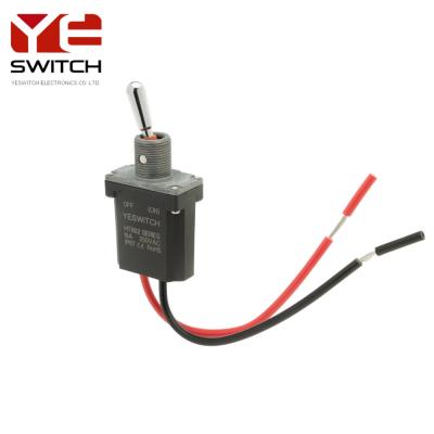 China Waterproof (OFF)-ON Metal Toggle Switch Rubber Terminal For Aerial Work Platforms for sale