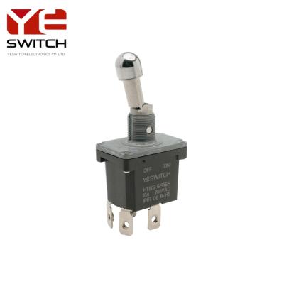 China 125VAC Momentary Industrial Toggle Switch Locking Handle Aluminum Toggle Switch for sale