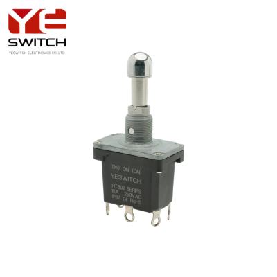 China Locking Handle Industrial Toggle Switc 250VAC H Waterproof Push Button For Aerial Work Platform for sale