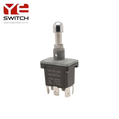 China ON ON ON Industrial Toggle Switch Metal 100000 Cycles With PC Terminal For Control Panels for sale