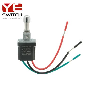 China Industrial Metal Toggle Switch Locking Function With Wires For Automotive Boat Car Truck for sale