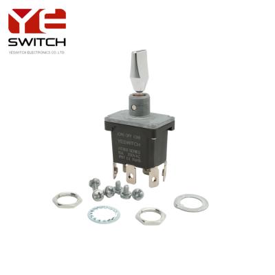 China Heavy Duty Industrial Metal Toggle Switch With Flat Metal Handle And Outer Screw Terminal for sale