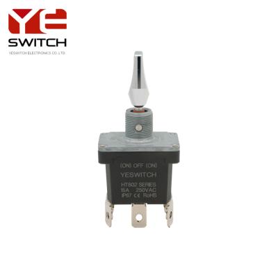 China Heavy Duty Industrial Metal Toggle Switch With Flat Metal Handle And Outer Screw Terminal for sale