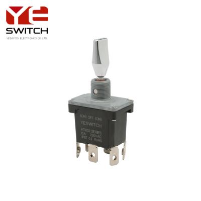 China Heavy Duty Industrial Metal Toggle Switch With Flat Metal Handle And Outer Screw Terminal for sale