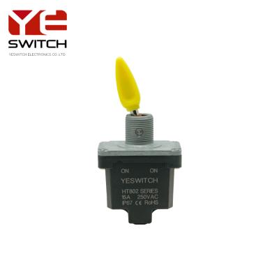 China On On Metal Toggle Switch Yellow Booted Handle With Screw Terminal for sale