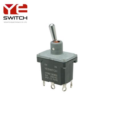 China Heavy Duty ON-ON DPDT Industrial Toggle Switch met soldeerterminal Te koop