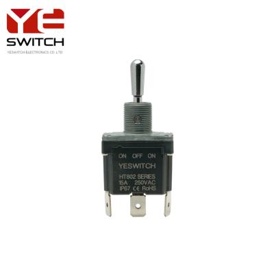 China Single Pole Industrial Toggle Switch With Metal Handle And Pc Terminal for sale