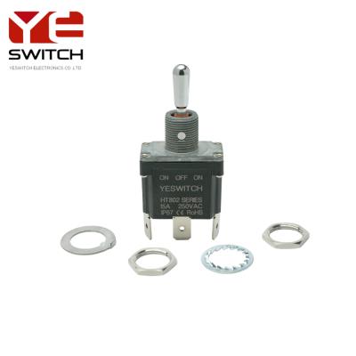 China Single Pole Industrial Toggle Switch With Metal Handle And Pc Terminal for sale