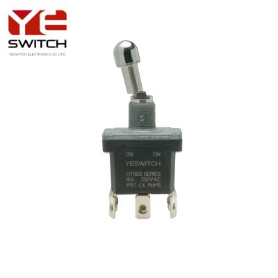 China Double Pole Industrial Metal Toggle Switch With Locking Handle For Excavator for sale