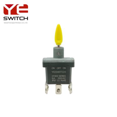 China Yellow Handle Industrial Metal Toggle Switch With Outer Screw Terminal for sale