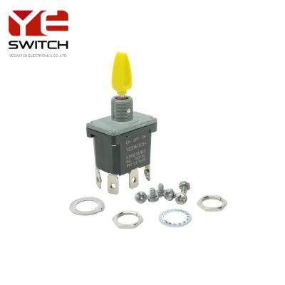 China Yellow Handle Industrial Metal Toggle Switch With Outer Screw Terminal for sale