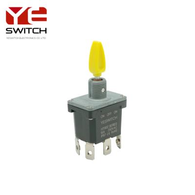 China Yellow Handle Industrial Metal Toggle Switch With Outer Screw Terminal for sale