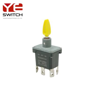 China Yellow Handle Industrial Metal Toggle Switch With Outer Screw Terminal for sale