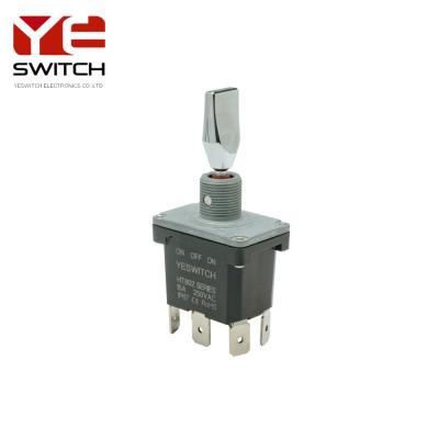 China ON-OFF-ON Industrial Metal Toggle Switch With PC Terminal For Loader for sale