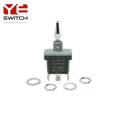 China ON-OFF-ON Industrial Metal Toggle Switch With PC Terminal For Loader for sale