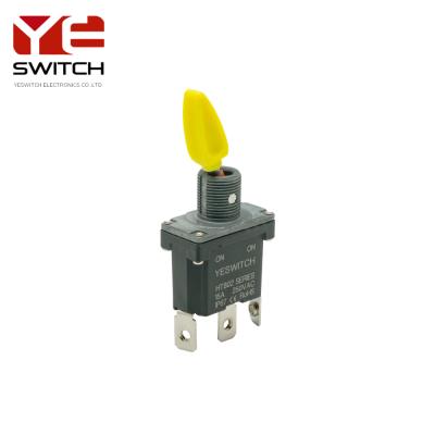 China Yellow Booted Handle Industrial Metal Toggle Switch With Outer Screw Terminal for sale