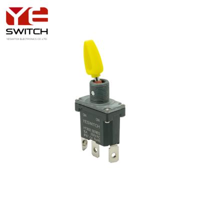 China Yellow Booted Handle Industrial Metal Toggle Switch With Outer Screw Terminal for sale
