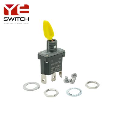 China Yellow Booted Handle Industrial Metal Toggle Switch With Outer Screw Terminal for sale