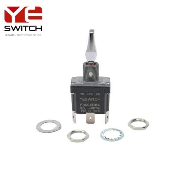 Quality 15A 125/250V AC Industrial Toggle Switch With PC Terminal For Heavy Machinery for sale
