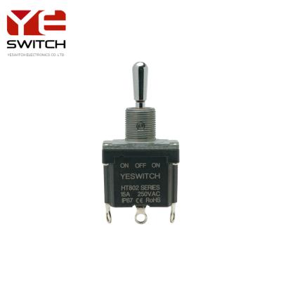 Cina Interruttore di scambio metallico a polo singolo ON-OFF-ON con terminale di saldatura in vendita