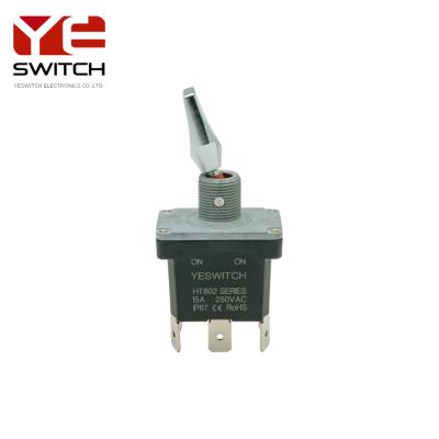 China Metal Toggle Switch Double Pole With Flat Metal Handle For For High Aerial Work Platform for sale