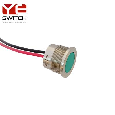 China IP68 Rating 220V Push Button Switch With Green Led Light For Automobile Control System for sale