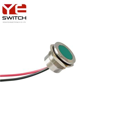 China IP68 Rating 220V Push Button Switch With Green Led Light For Automobile Control System for sale
