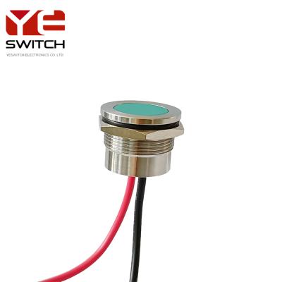 China IP68 Rating 220V Push Button Switch With Green Led Light For Automobile Control System for sale