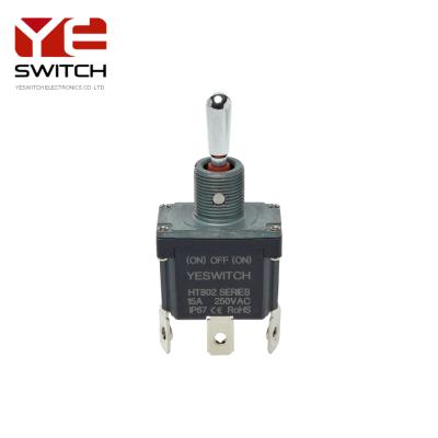 China HT802 Series Industrial Metal Toggle Switch With Flat Outer Screw Terminal For Cranes for sale