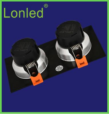 China Lonled Square LED Downlight  Aluminum Case 2*5W Black Aluminum Case high power for sale