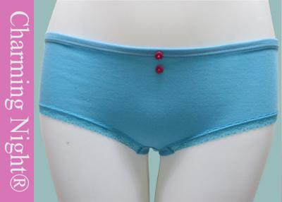 China Sky Blue Cotton Low Waist Hipster Womens Underwear Boxers Cute Panty For Girls for sale