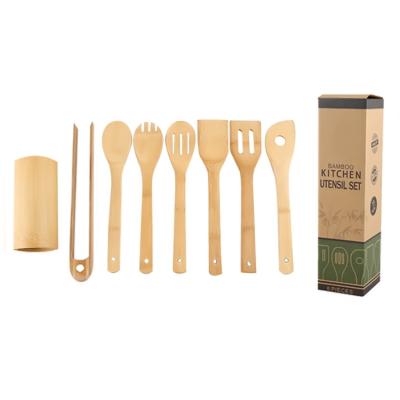 China Het Bamboe van de voedselrang het Koken het Hulpmiddelreeks 7 PCs van de Werktuigenkeuken voor Nonstick Potten Te koop