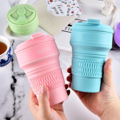 Cina personalizzazione pieghevole del regalo della tazza di caffè del silicone della bottiglia di 5.5*13cm 12oz Drinkware in vendita