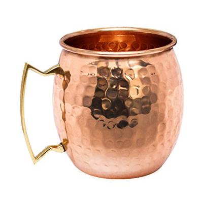 China 16oz van de Muilezelmokken van Moskou van het de Barhulpmiddel Mokken van het de Reeks de Gehamerde Koper met Roestvrij staalvoering Te koop