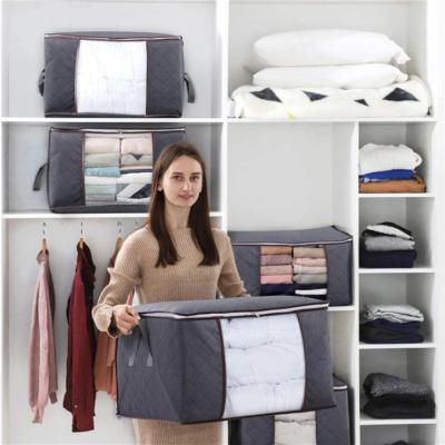 China 90L de grote van de de Opslagzak van Capaciteitskleren Organisator With Reinforced Handle Te koop