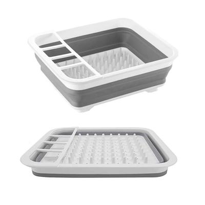 China Het vierkante 36.5*12CM Vouwende Rek van de de Keukenopslag van het Druiprekrek Plastic Te koop