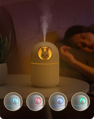 China Auto Shut Off 300ML Air Purifier Humidifier CE RoHS 50ml/H Space Rabbit Humidifier for sale