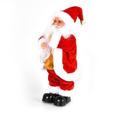 Cina Decorazione elettrica di Santa Claus Plush Toys Holiday Home di Natale in vendita