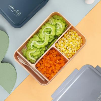 中国 3つの学生のためのコンパートメントによって密封されるプラスチックお弁当箱1250ML 販売のため