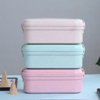 Cina strato di Wheat Straw Lunch Box Sealed Single dello studente 800ml in vendita