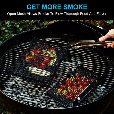 Cina Alimento riutilizzabile Mesh Grill Bags Heat Resistant dei rifornimenti PTFE della griglia del BARBECUE in vendita