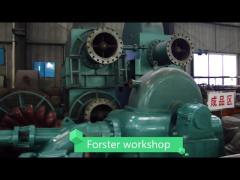 Real hydraulic turbine production and processing workshop and workers